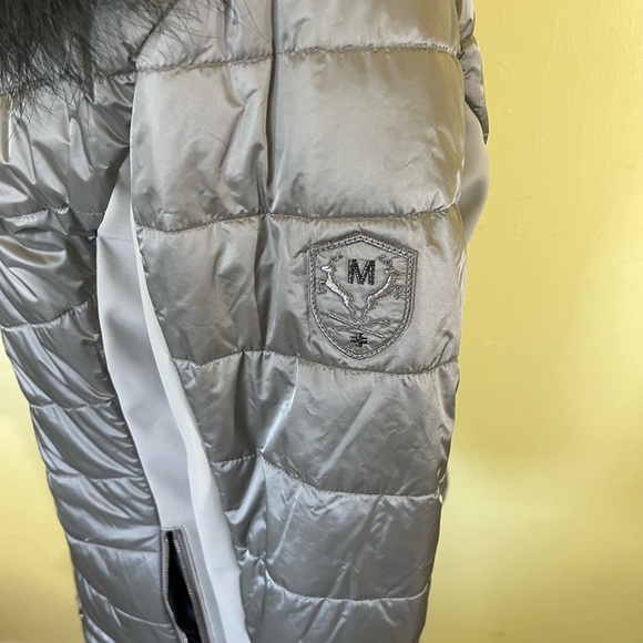 Miller. | Jackets & Coats | Miller Silver Metallic And Black Puffer ...